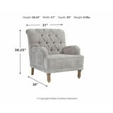 Signature Design by Ashley Dinara Accent Chair in Dove Gray - Walmart.com