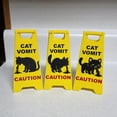 Funny Cats Vomit Caution Sign Humorous Desk Sign Gift for Cats Lover ...