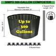 SIMPO 300 Gallon Composter Expandable Backyard Outdoor Compost Bin Easy ...