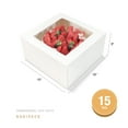 BAKIPACK 15 Pack Cake Boxes 10x10x5 inches, White Bakery Boxes with ...