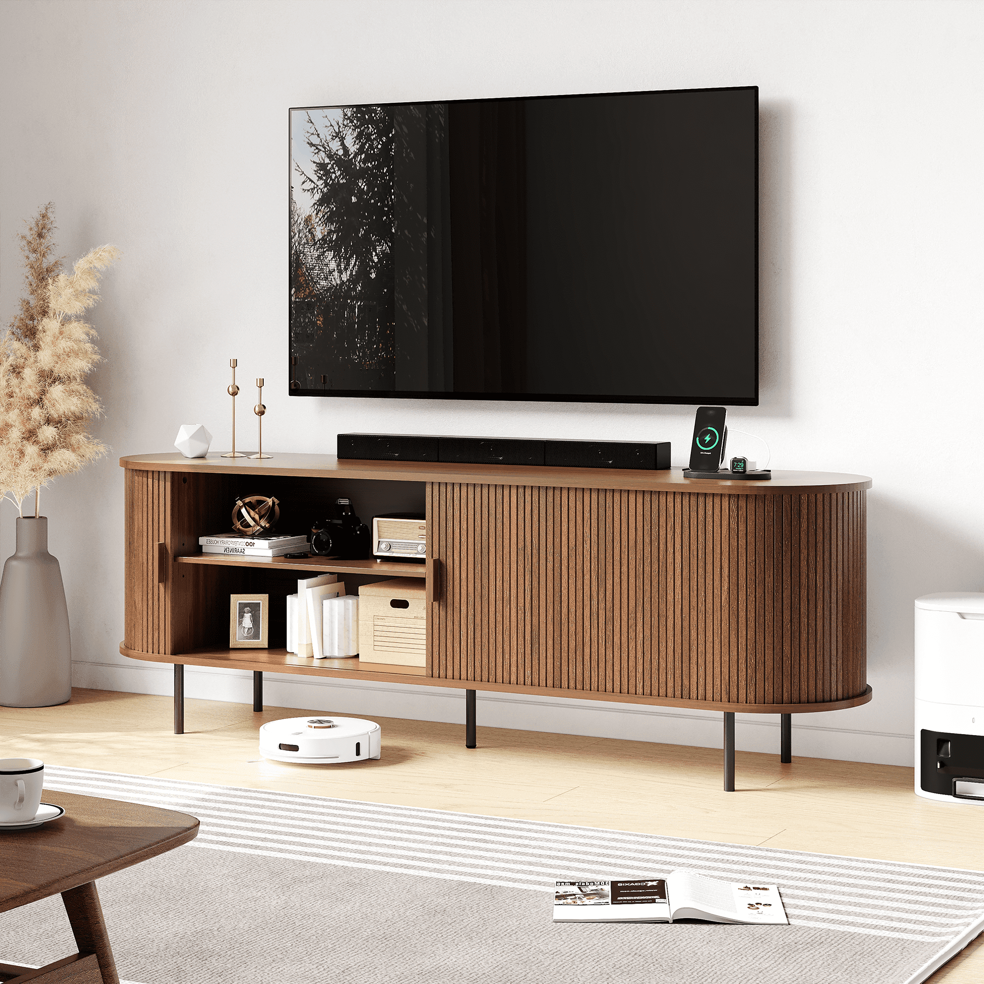 Click here for Marnur 63 Tv Stand For 70 Tv  Wood Entertainment C... prices