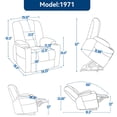 Spaco Gray Overstuffed Power Lift Recliner - Massage Heat with USB Type ...