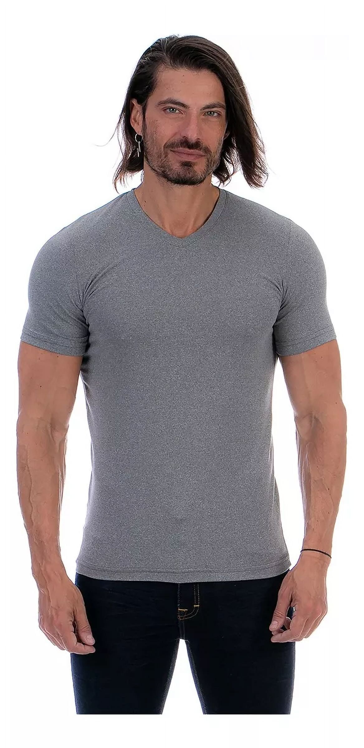 Playera Manga Corta Hombre Lisa Cuello V Slim Fit - Basic | Walmart en ...