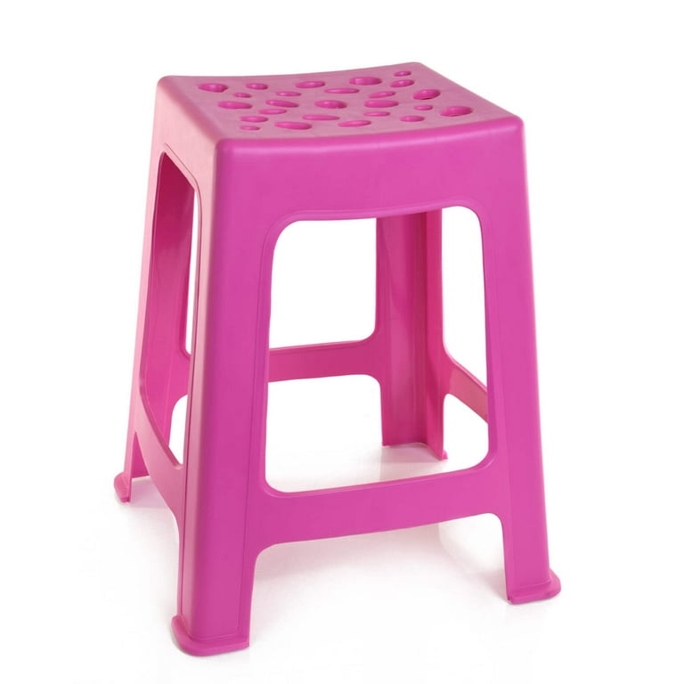 Mintra Home Light Duty Plastic Stools 2pk 18in Height Red