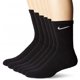Nike Unisex Everyday Cotton Cushioned Crew Training Socks with DRI-FIT Technology, Large Black ...
