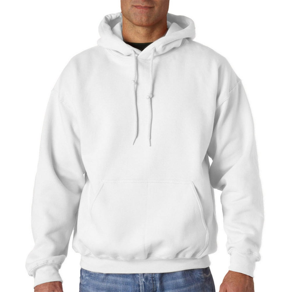 Gildan 12500 Adult Hooded Sweatshirt White Medium