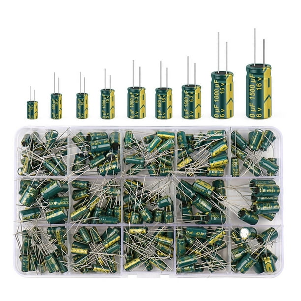 Decodeary 225pieces Electrolyte Capacitor Assortment For Large Capacity ...