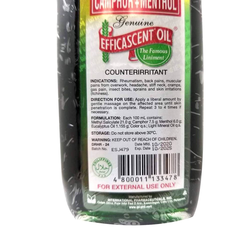 Efficascent Oil Extra Strength Ointment Camphor, Pain Relieving Oil ...