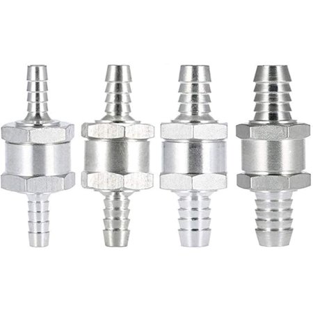 One Way Aluminum Fuel Return Check Valve (4 Pcs) (6 8 10 12mm) for ...