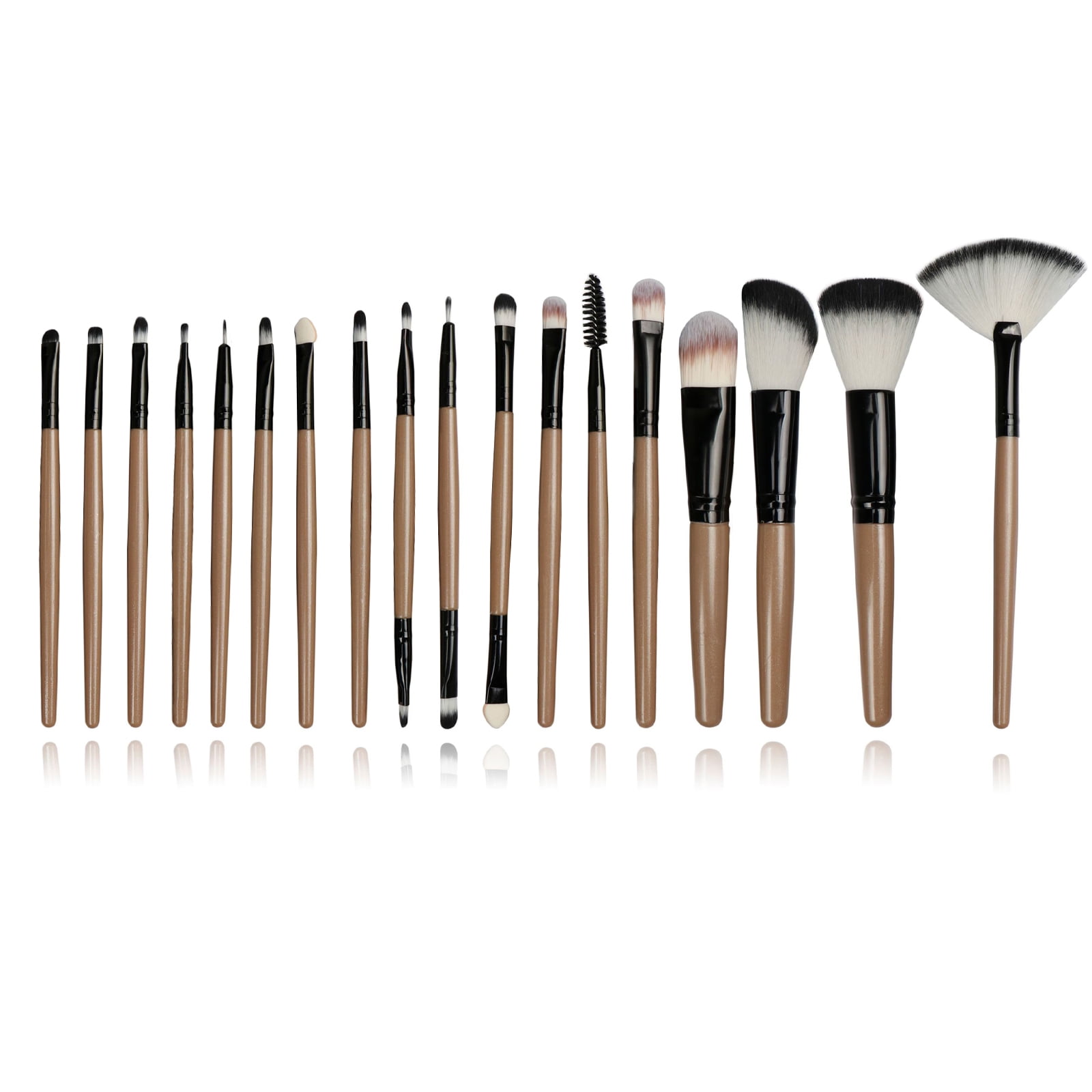 Amdohai 18pcs Makeup Brushes Kit For Foundation Powder Blush Eyeliner Eye Shadow Make Up Cosmetic Brush With Handle Synthetic Fiber Hair Brush Head 7