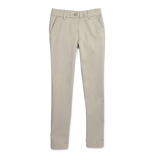 Wonder Nation Girls School Uniform Skinny Pants, Sizes 4-16 & Plus ...