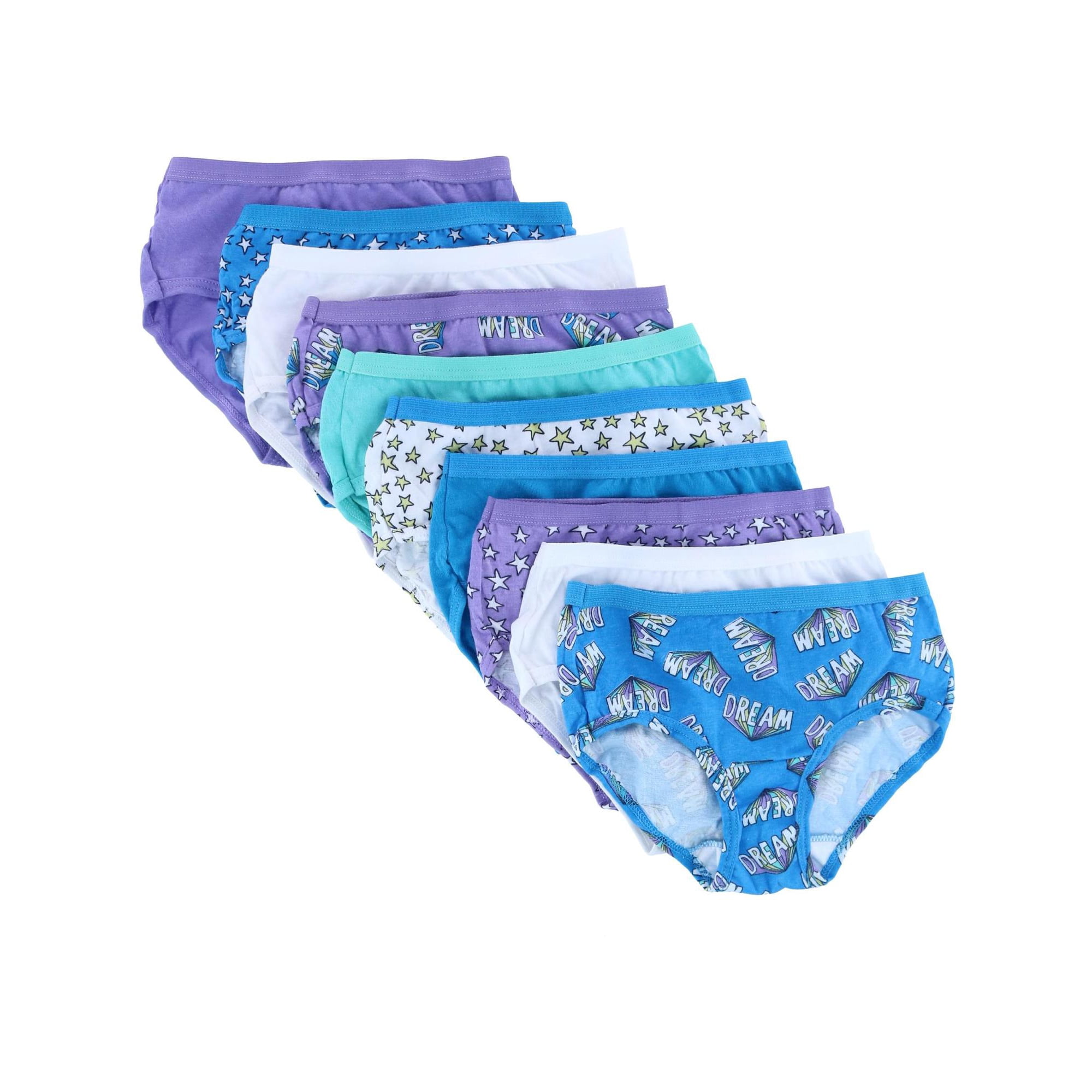 Fruit Of The Loom Girls Cotton Low Rise Brief Underwear 4 10 Pack - Fashion Assorted
