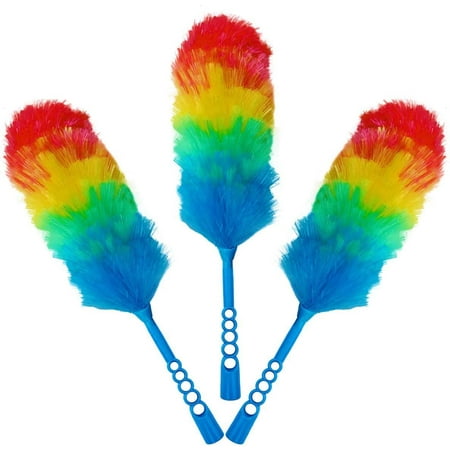 3 Pack Upgrade 19 Rainbow Static Feather Duster with Beandable and ...