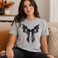 Bat Bow Halloween Graphic T-Shirt, Unisex Classic Fit Tee - Walmart.com