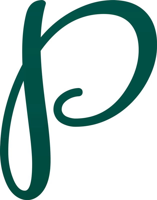 Decorative Acrylic Letter, Custom Blank P Script, 8'' Tall Frosted Teal ...