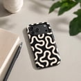 Black Cream Y2K Swirl Tough Phone Case for Apple iPhone, Abstract ...