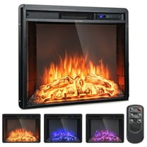 Costway 23'' Indoor 3-Sided Infrared Electric Fireplace Insert with ...