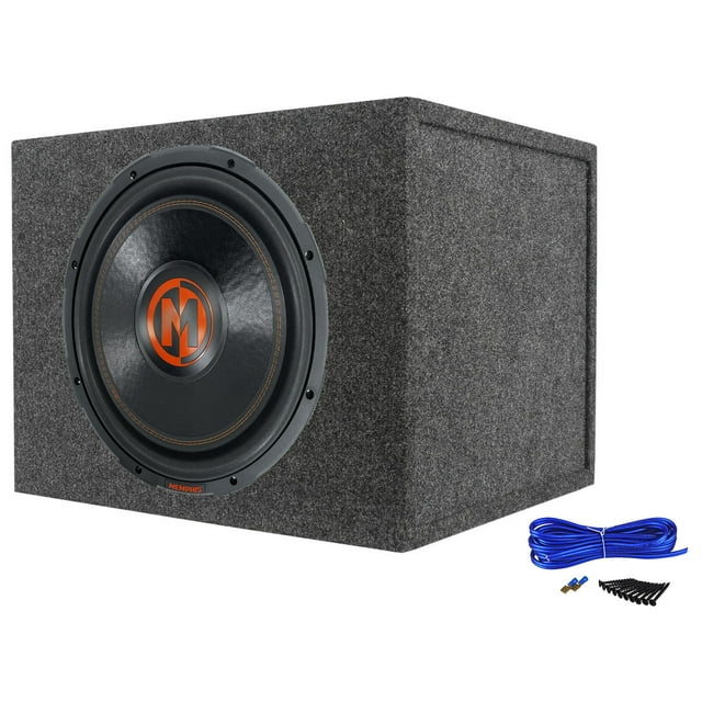Memphis Audio MJP1544 15" 1500 Watt MOJO Car Subwoofer+Sealed Sub Box ...