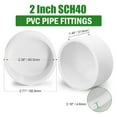 24Pcs Multipurpose SCH40 PVC End Caps for 3/4 Inch 1 Inch 1 1/4 Inch 2 ...