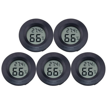 7pcs Round Digital Humidity Gauge Monitor Reptile Terrarium Greenhouse ...