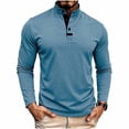 Antinious Men Solid Half Button Collar Short Sleeve Loose Outdoor ...