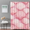 Bathroom Shower Curtain Summer Pink Ocean Shell Waterproof Shower ...