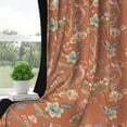 Burnt Orange Boho Blackout Curtains for Bedroom/Living Room,Retro ...