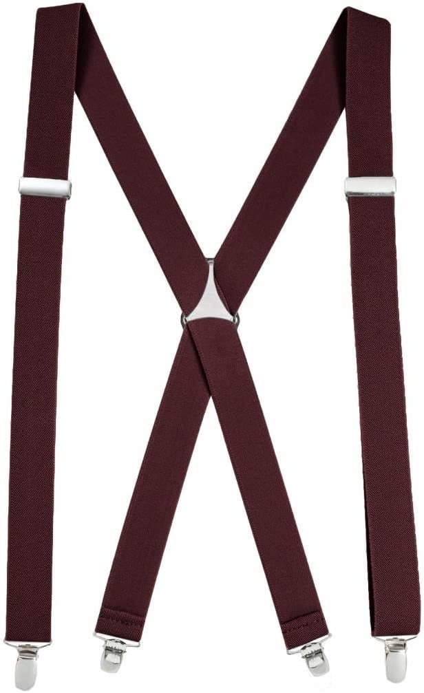 Hold'Em Suspenders for Men X-Back Adjustable Straight Clip-on Tuxedo ...