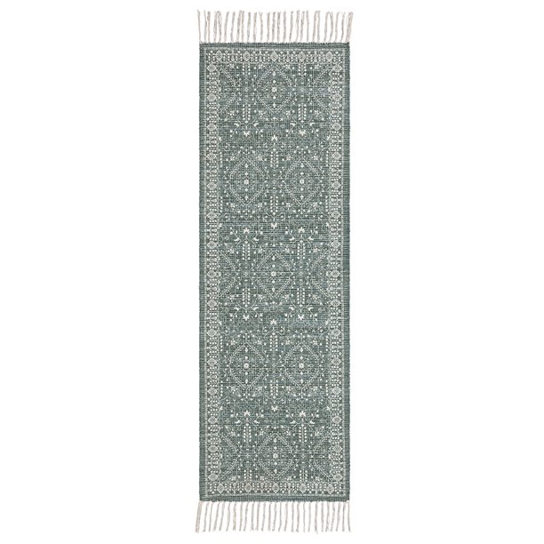 Mainstays Wexford Vintage Runner Rug, Teal, 20” x 60” - Walmart.com