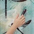 Abstract Dragonfly Pastoral Shower Curtain for Bathroom, Gradient ...