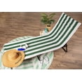 Contemporary Home Living 82" Green and White Striped Rectangular Lounge ...