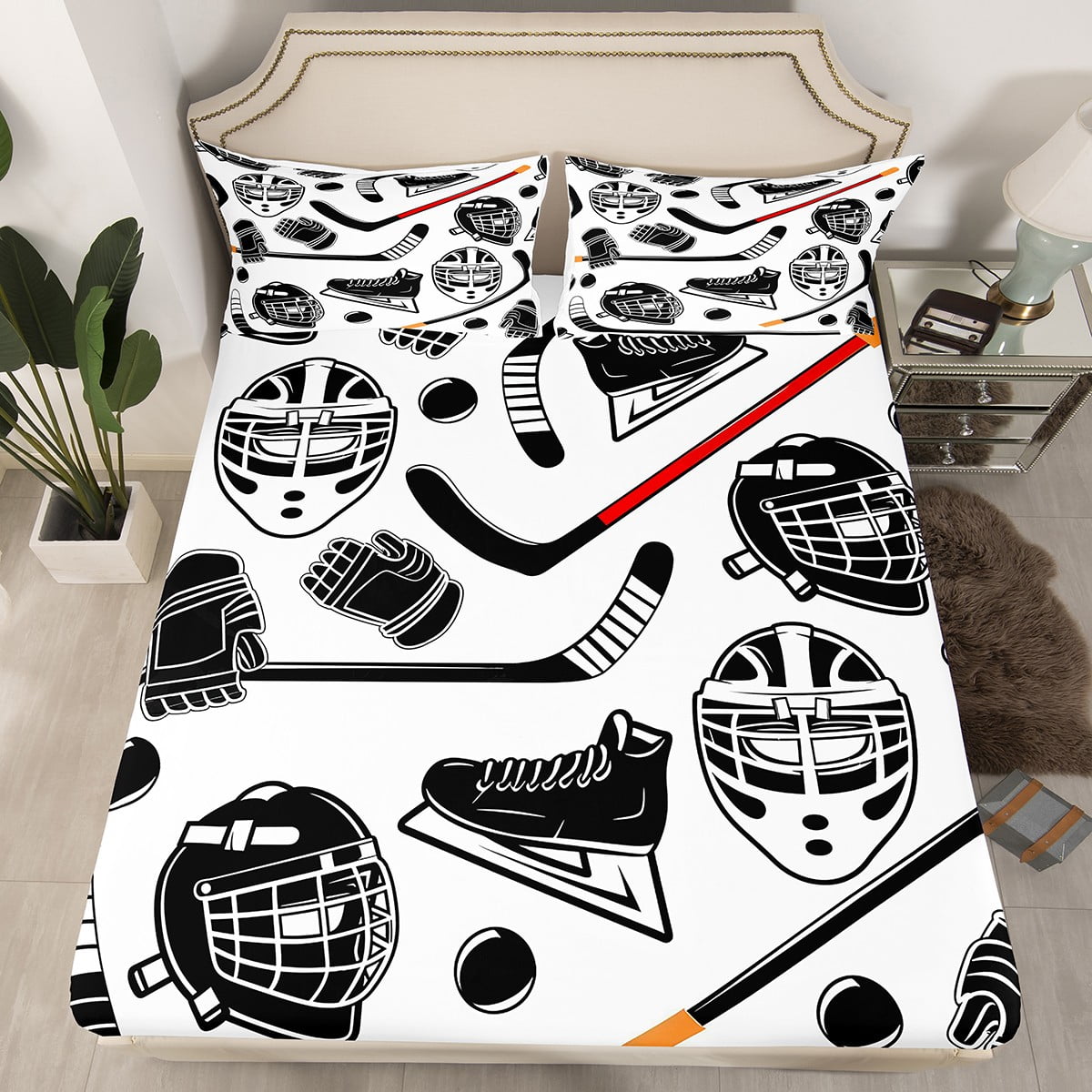 Click here for Erosebridal Ice Hockey Set Fitted Sheet Full  Spor... prices