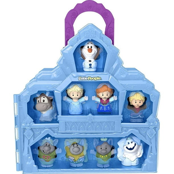 Disney Frozen Castle Playset with 9 Fisher-Price Little People Figures ...