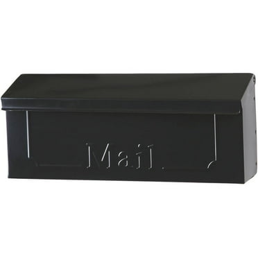 Gibraltar Mailboxes Parsons Medium, Plastic, Post Mount Mailbox, Black ...