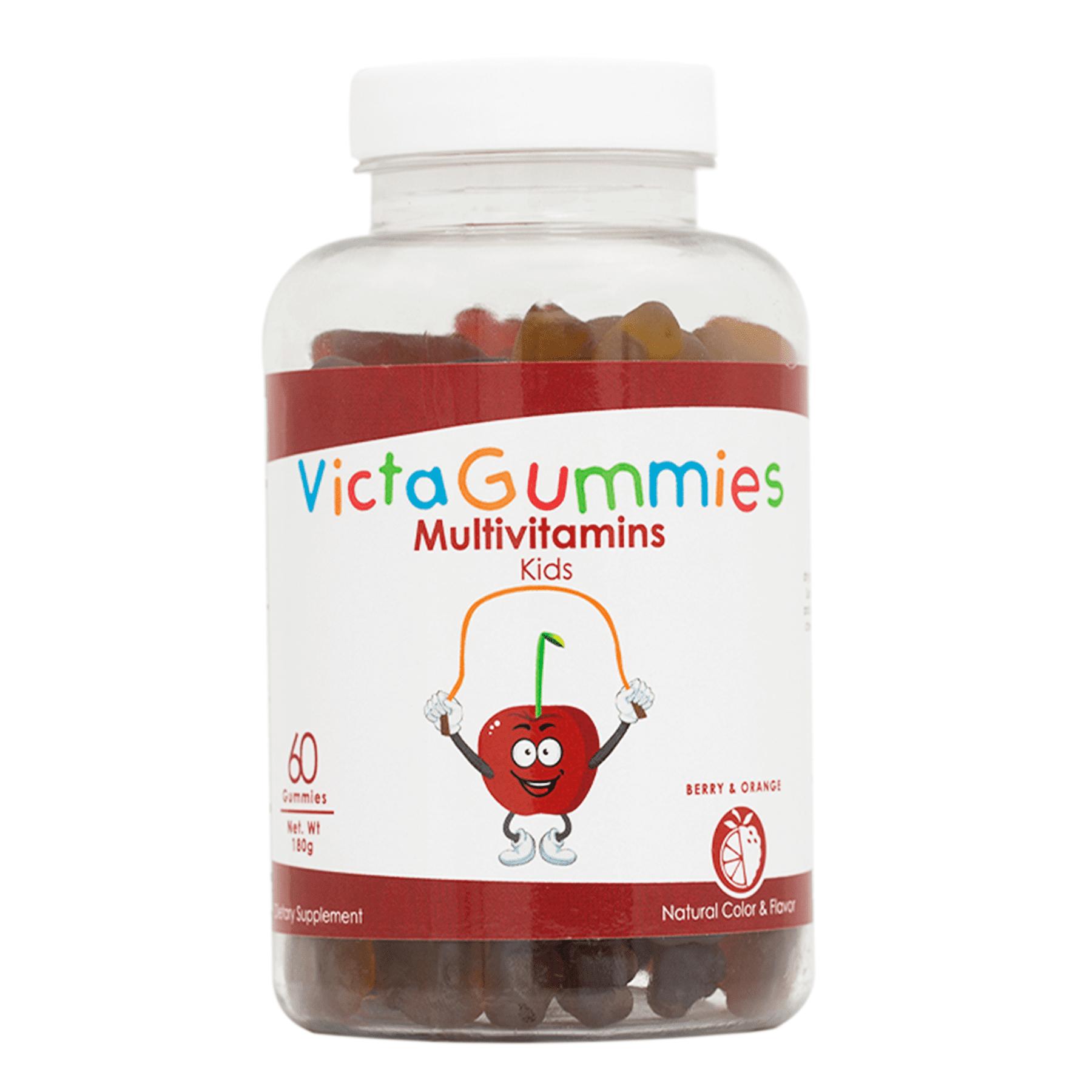 Kids Multivitamin Gummies 180g - Berry & Orange Flavor -Healthy Growth ...