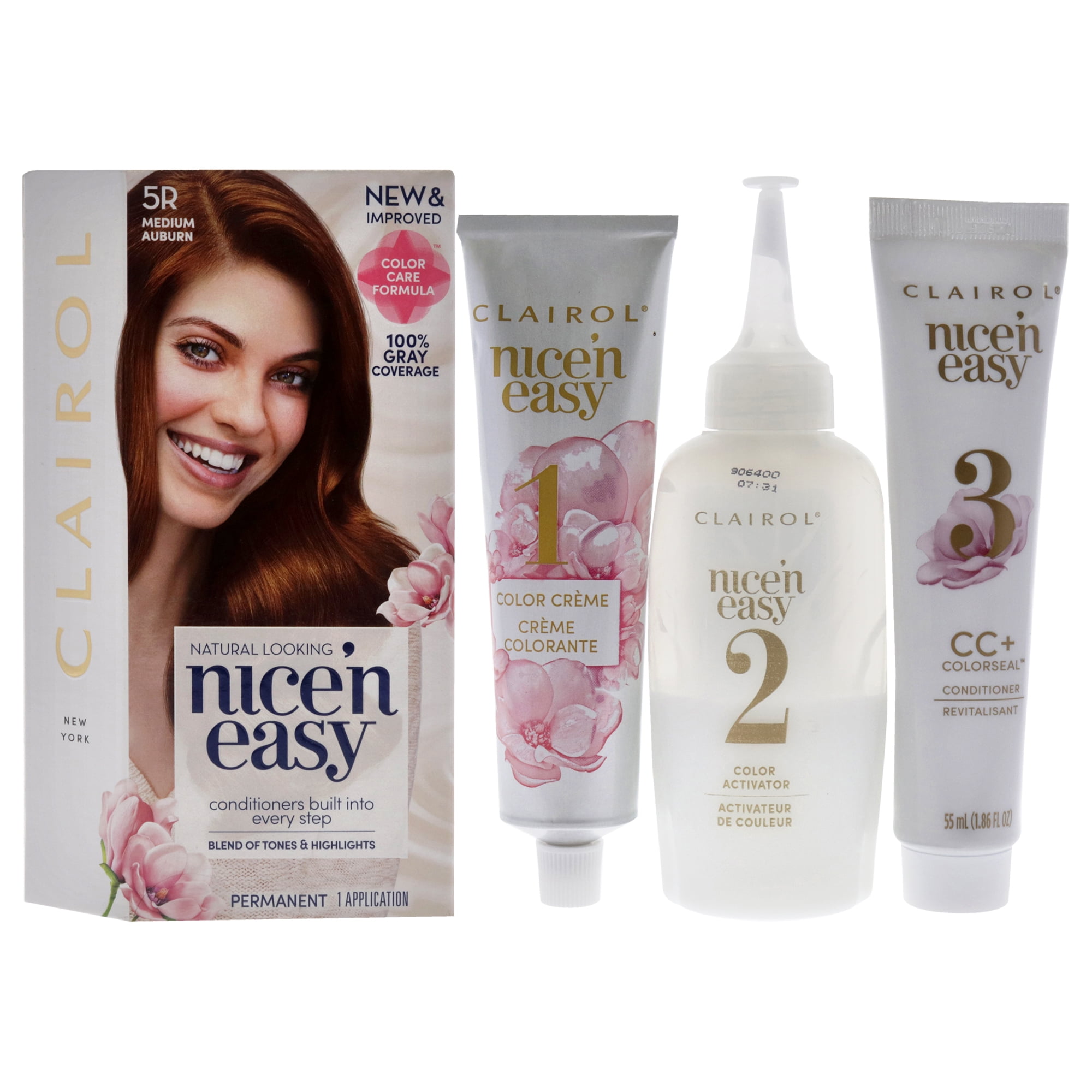 Coloración permanente Nice n Easy - 5R Medium Auburn de Clairol para ...