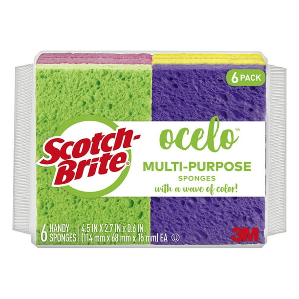 Scotch-Brite ocelo Multi-Purpose Sponges, 6 Sponges - Walmart.com