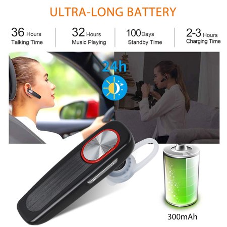 BluetoothEarpiece Wireless Cell Phones Headset with Mic Noise ...