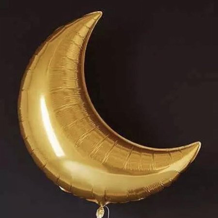 36inch Moon Shaped Aluminum Foil Helium Balloons Baby Shower Birthday ...