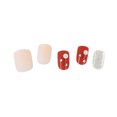 KISS NEW YORK Press&Go Press-On Manicure Fake Nails, Matte Red Cream ...