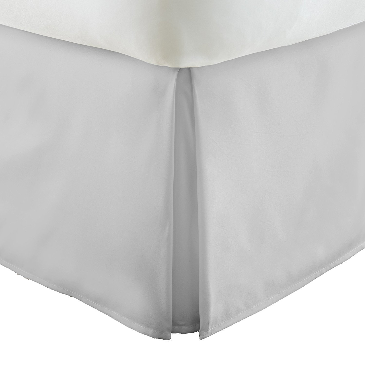 Bed Skirt 100% Cotton Solid 300TC, Split Corner, 15-Inch Tailored Drop ...