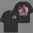 Apollo Creed Living In America Comfort Colors T Shirt, Patriotic Boxing ...