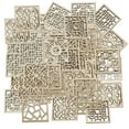 20/50/100Pcs Square Shape Wooden Craft Slices 4x4CM Wood Squares Cutout ...