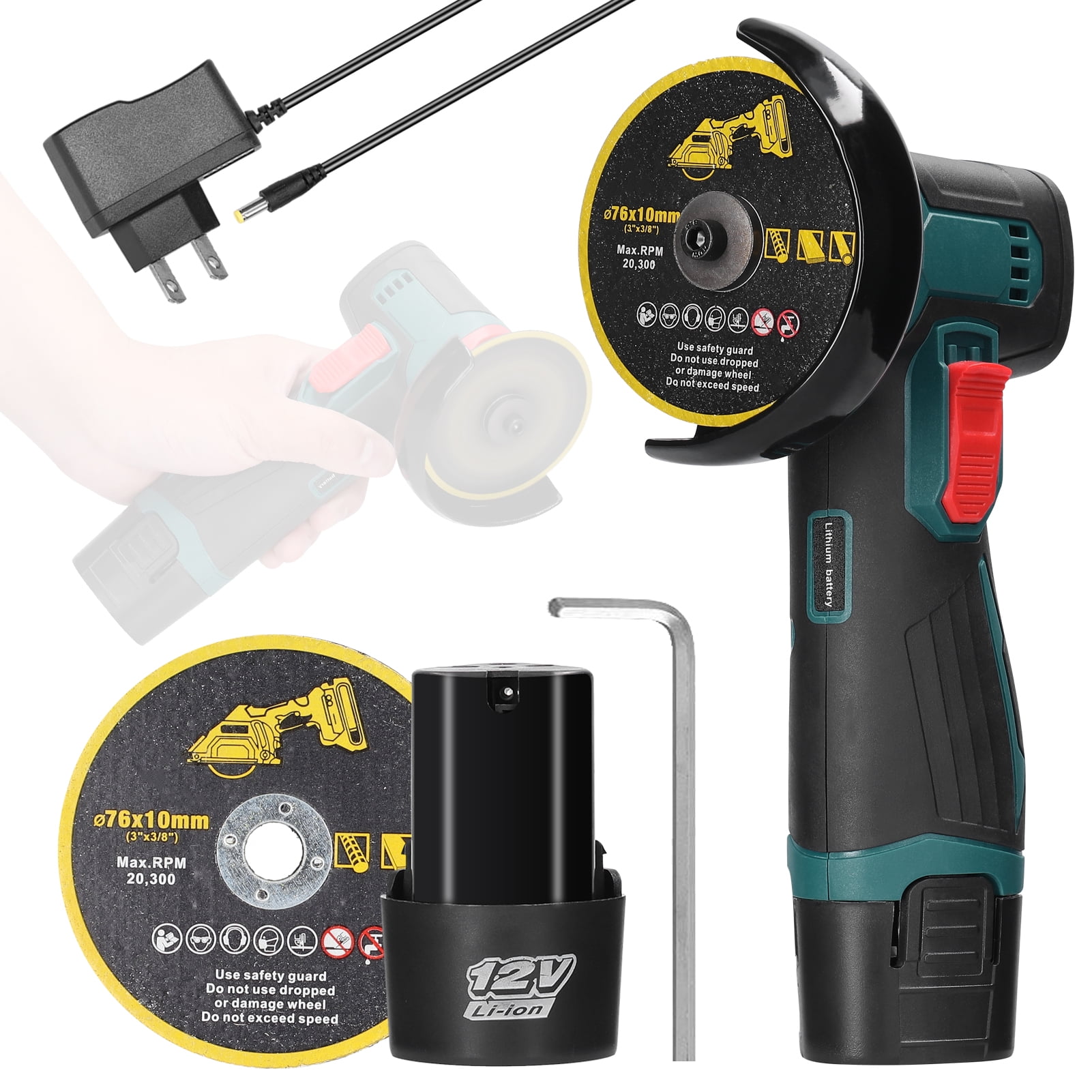 Click here for Yeacher 3-Inch Cordless Angle Grinder With Dual Ba... prices