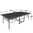YIYADO 8ft Black Foldable Table Tennis Table, Portable Mid-Size Ping ...