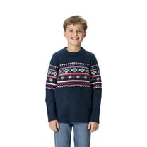Wonder Nation Boys Fair Isle Sweater, Sizes 4-18 & Husky - Walmart.com