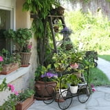 Ktaxon Metal Flower Cart, Heavy Duty Plant Stand Pot Rack Display Stand ...