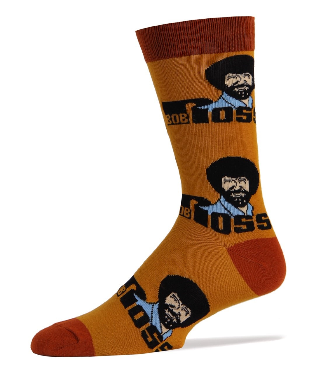 Oooh Yeah, Men's Funny Colorful Cotton Crew Sock, Roll Em Bob Ross ...