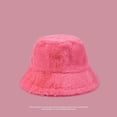 AJGRHE Womens Winter Bucket Hat Warm Solid Color Wide Brim Caps Winter ...