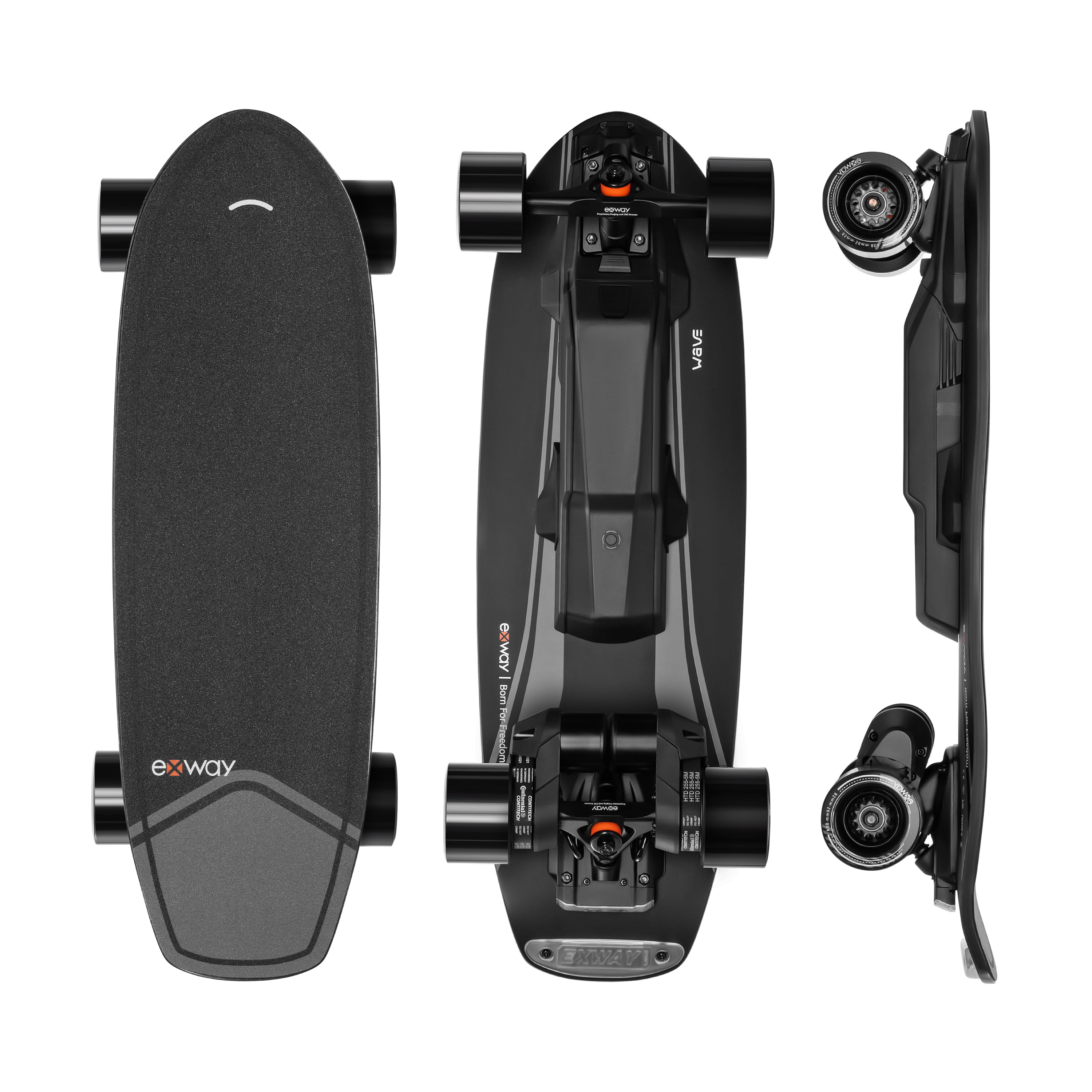 Exway Wave Riot Electric Skateboard with Remote, Speed 23mph, Range ...
